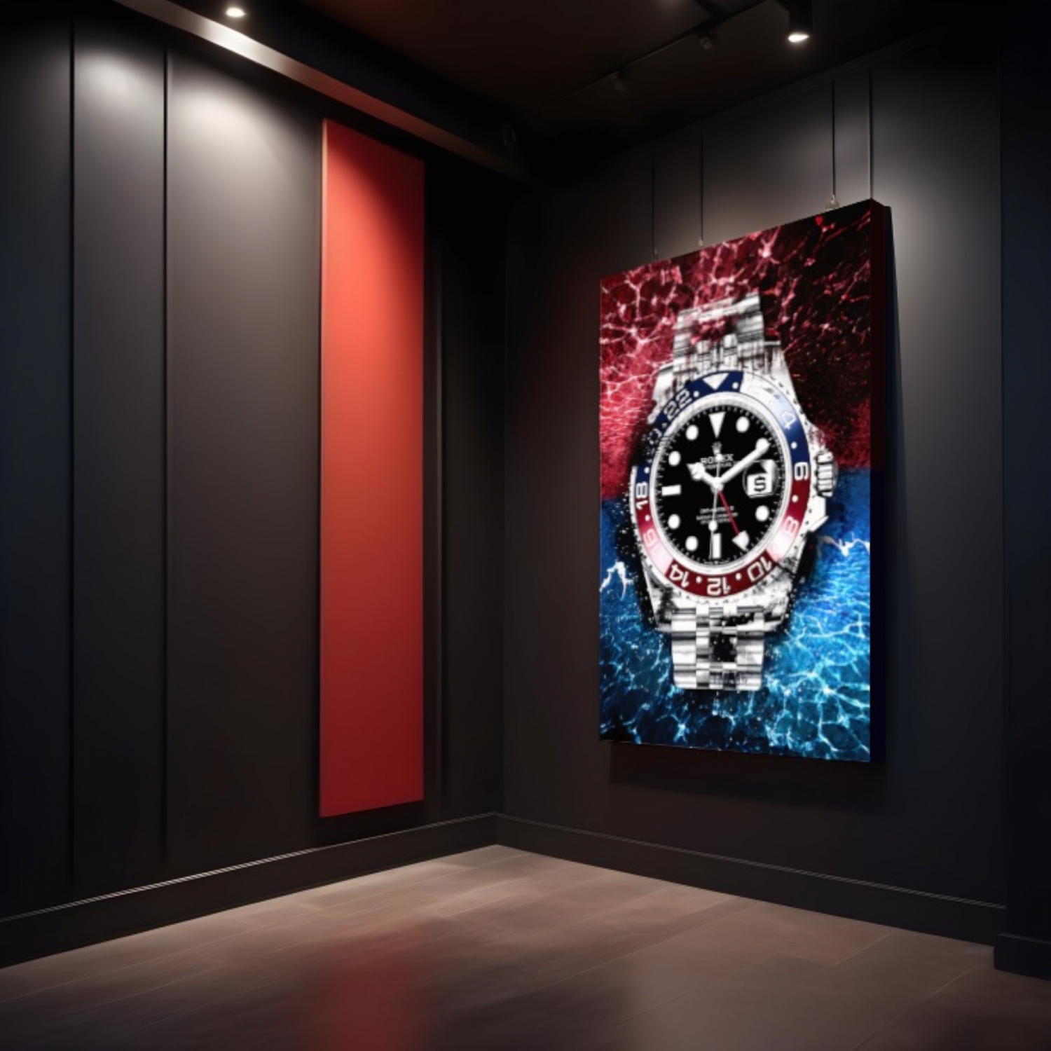 Rolex GMT-Master II ‘Pepsi Reflect’ Luxury Watch Art DIY Frame + Canvas ...
